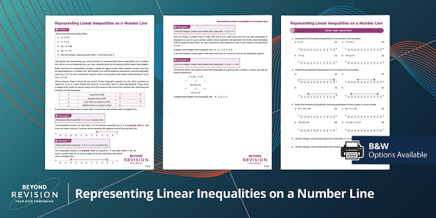 ? Inequality Number Line | Maths | Beyond (teacher made) - Worksheets ...