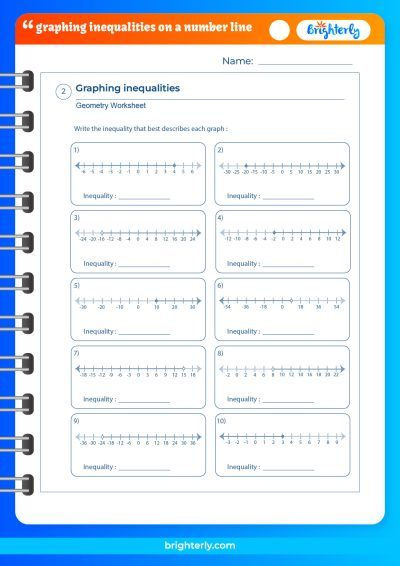 FREE Graphing Inequalities On A Number Line Worksheet [PDFs ...