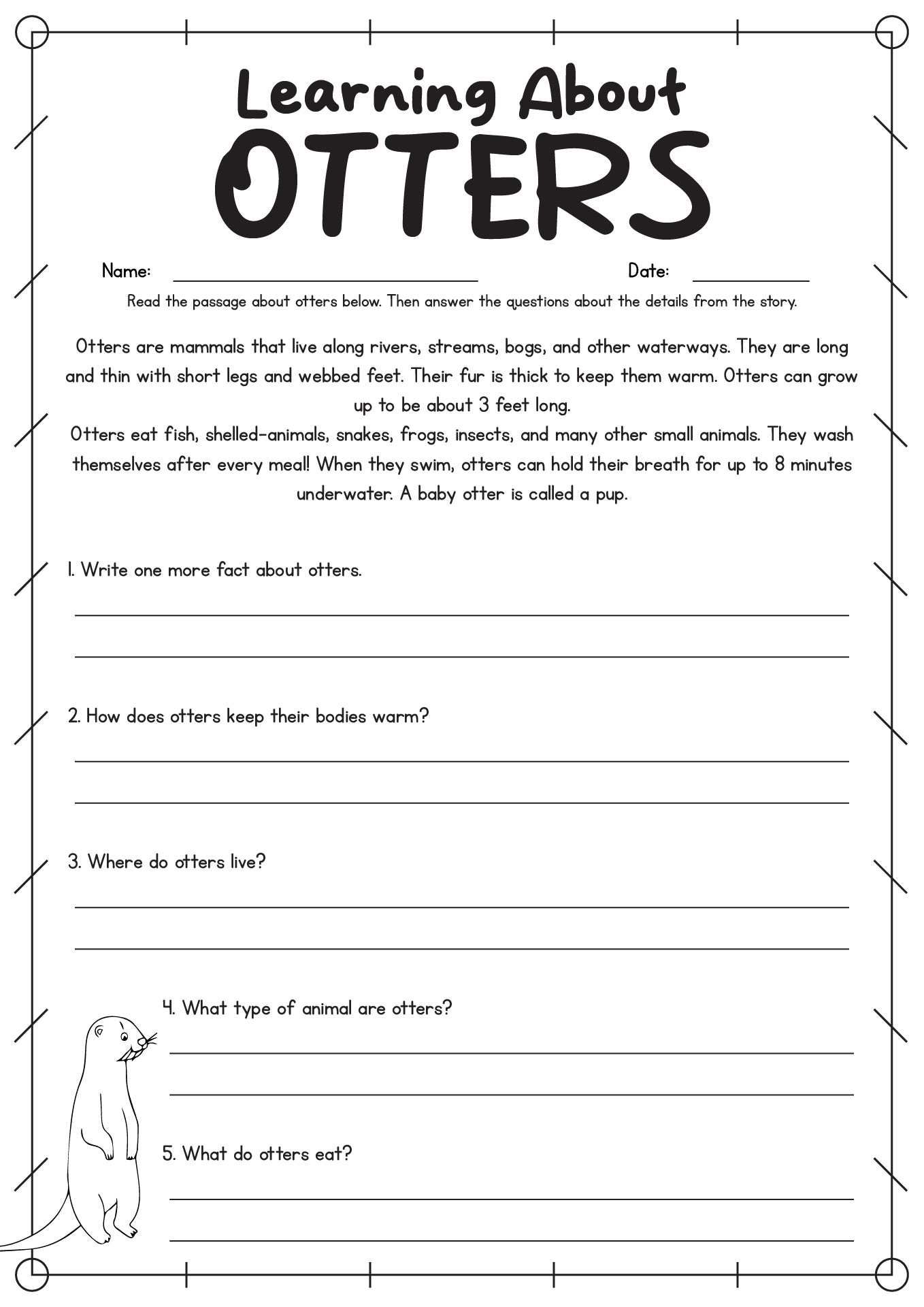 15 Fourth Grade Reading Comp Worksheets - Free PDF at worksheeto.com - Worksheets Library
