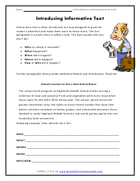 Writing Informative and Explanatory Texts Worksheets - Worksheets Library