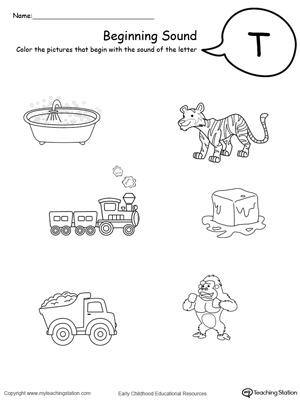 FREE* Beginning Sound of the Letter T | MyTeachingStation.com - Worksheets Library