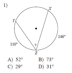 Circles - Inscribed angles Worksheets - Worksheets Library