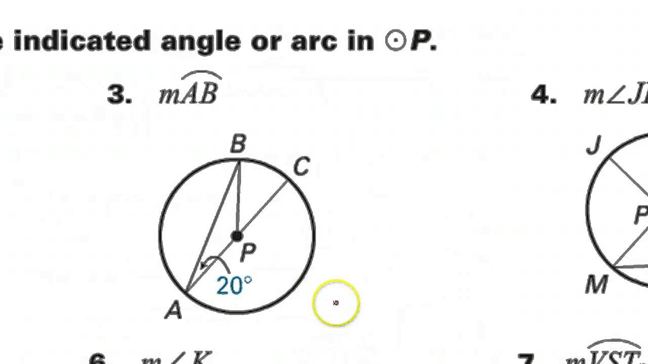 Inscribed Angles (examples, solutions, videos, worksheets, games ...