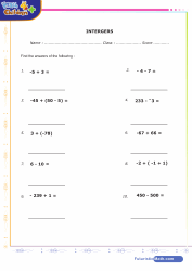 Free integer printable quiz, Download Free integer printable quiz png images, Free Worksheets on ...