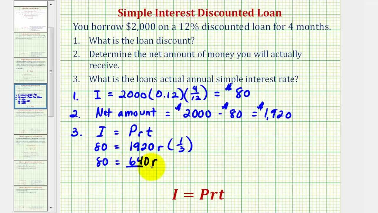 Interest Word Problems (video lessons, examples and solutions) - Worksheets Library