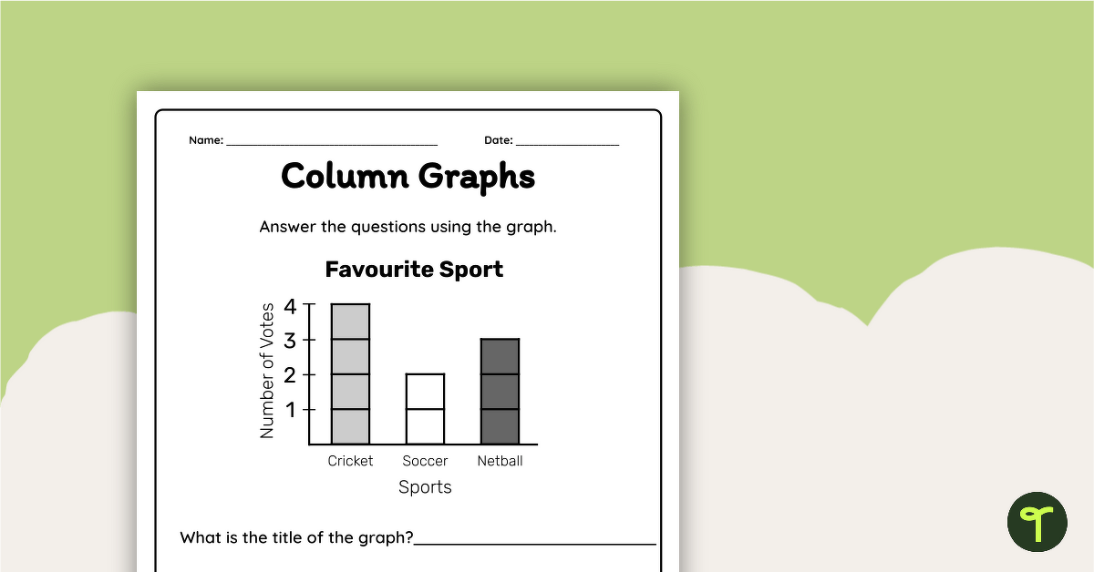 Interpreting a Column Graph Worksheet | Teach Starter - Worksheets Library