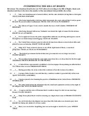 Interpreting the Bill of Rights worksheet.pdf - 5 8 1 7 4 2 8 10 9 ...