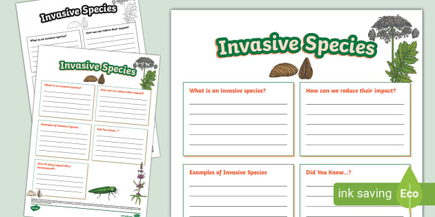 Invasive Species Fact File Template (teacher made) - Worksheets Library