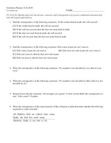 Free inverse converse contrapositive worksheet, Download Free inverse ...