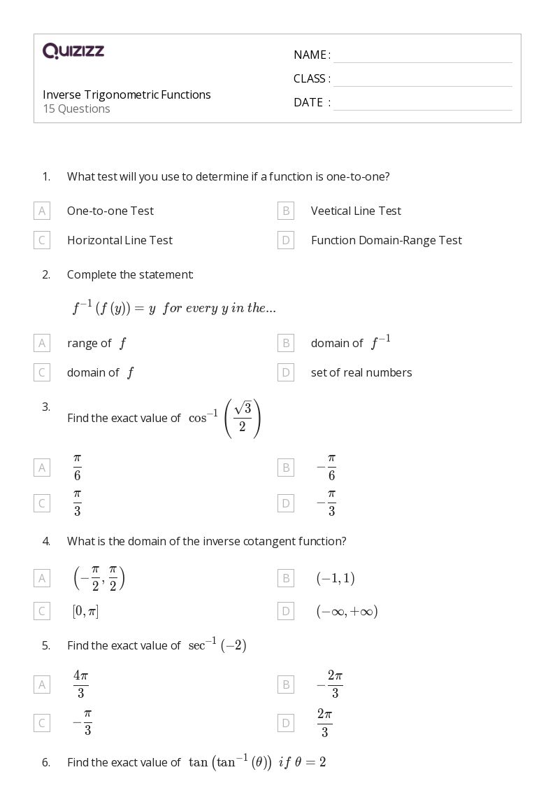 Free Inverse Trigonometric Equations Worksheet Download Free Inverse Free Inverse Trigonometric Equations Worksheet Download Free Inverse