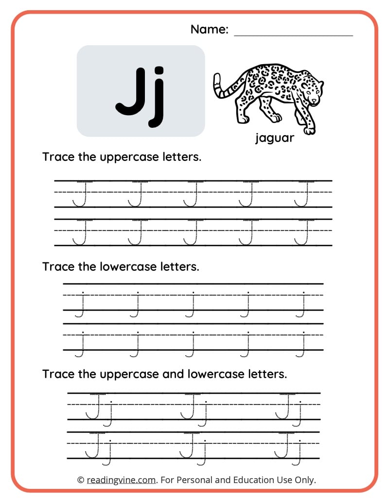 Letter J Worksheets for Preschool | Free, Printable - Worksheets Library