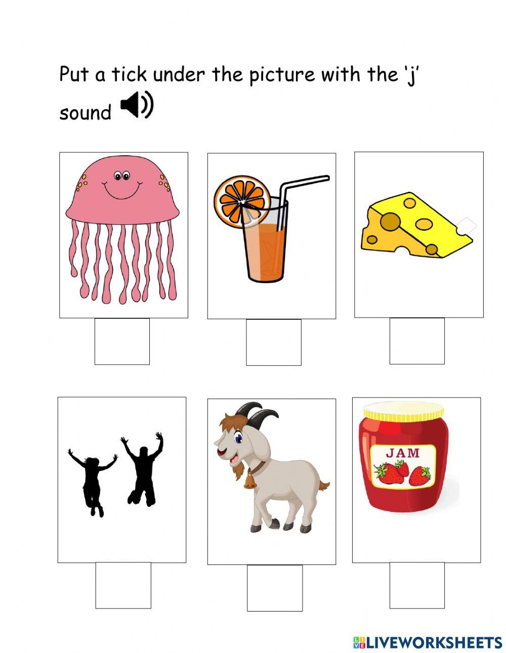 The j sound worksheet | Live Worksheets - Worksheets Library