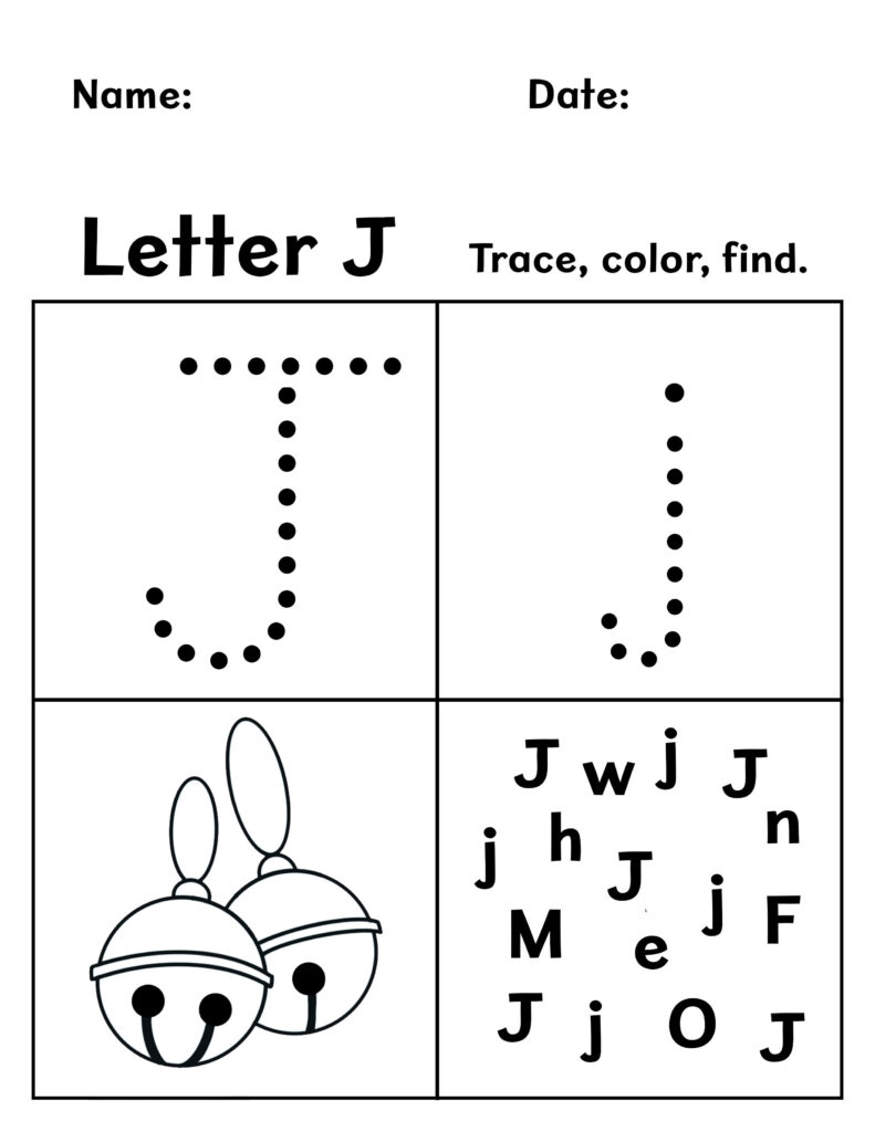 FREE Letter J Worksheets for Preschool! ⋆ The Hollydog Blog - Worksheets Library