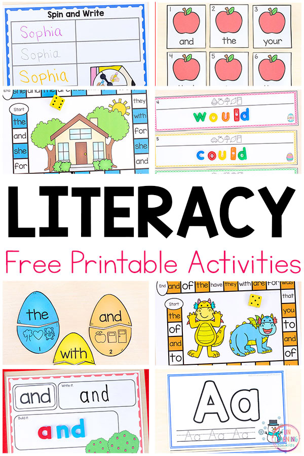 Free kindergarten literacy worksheet, Download Free kindergarten ...