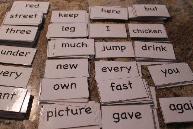 Free kindergarten sight words flash cards, Download Free kindergarten ...