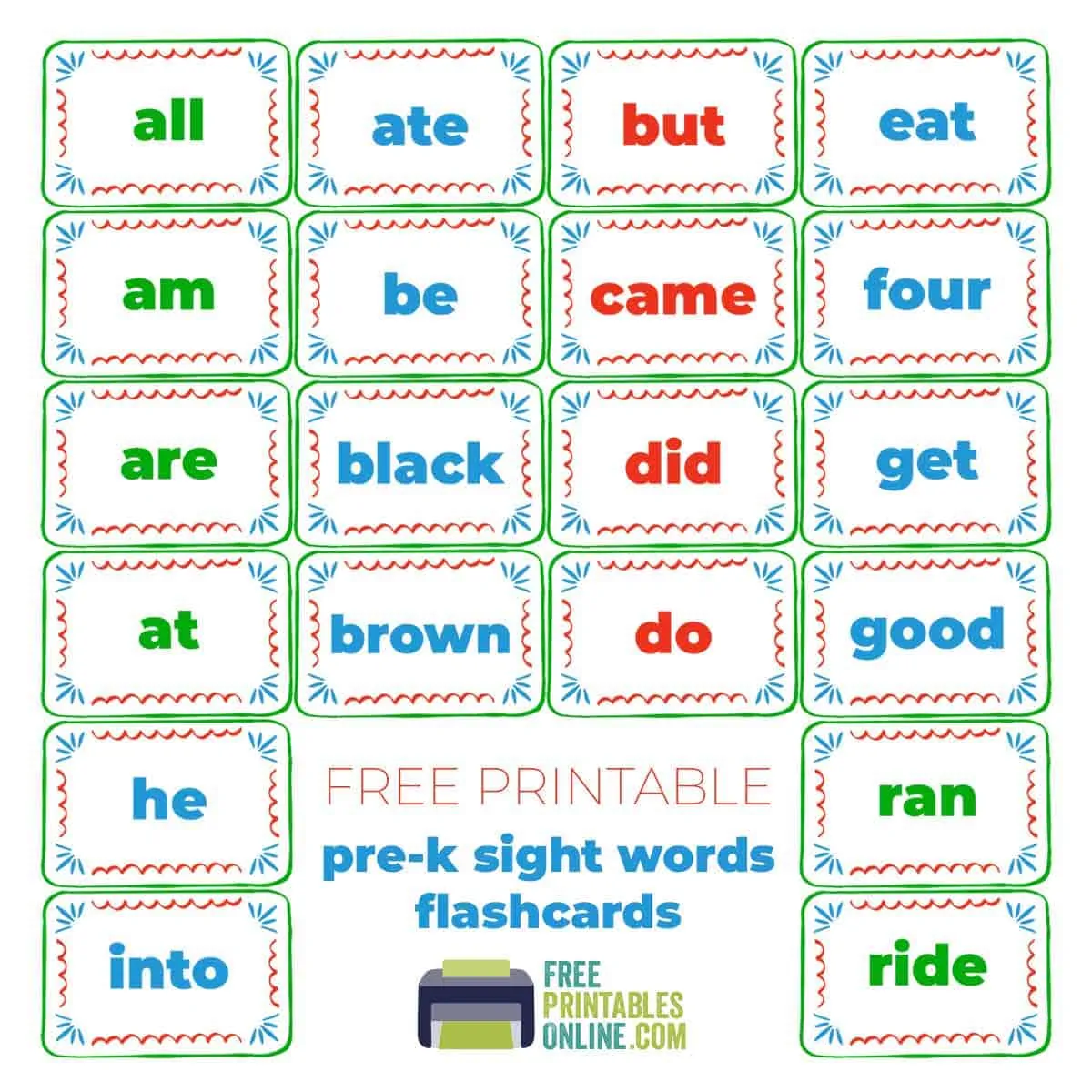 Sight Word Flashcards - Superstar Worksheets - Worksheets Library