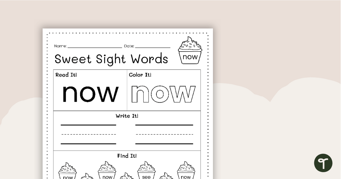 Sight Words Worksheets for Kindergarten (Free Printables) - Worksheets ...