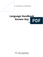 Language Handbook Worksheets: Answer Key | PDF | Sentence ... - Worksheets Library