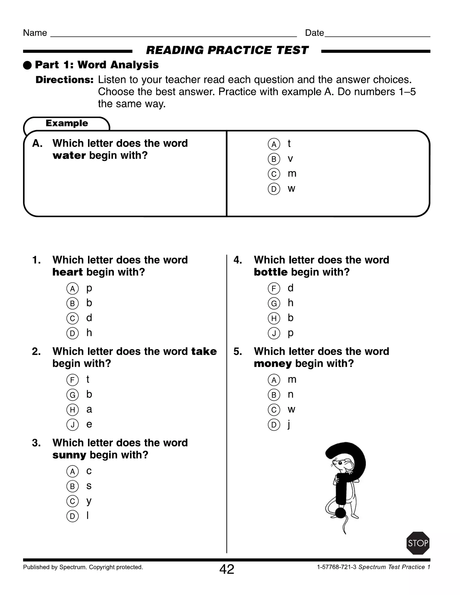 Language Worksheets Test