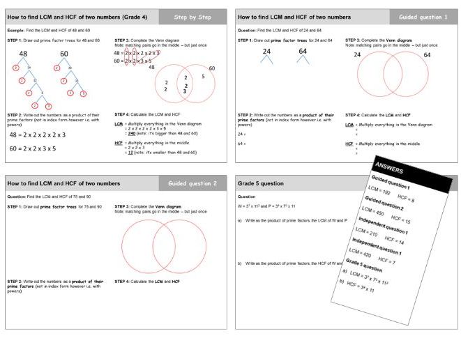Find Lcm And Hcf Using Prime Factor Trees A How To Guide With