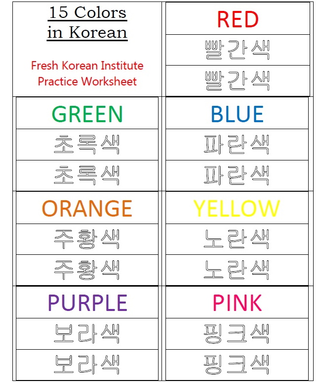 Numbers in Korean, both Korean & Sino – Practice Vocabulary ...
