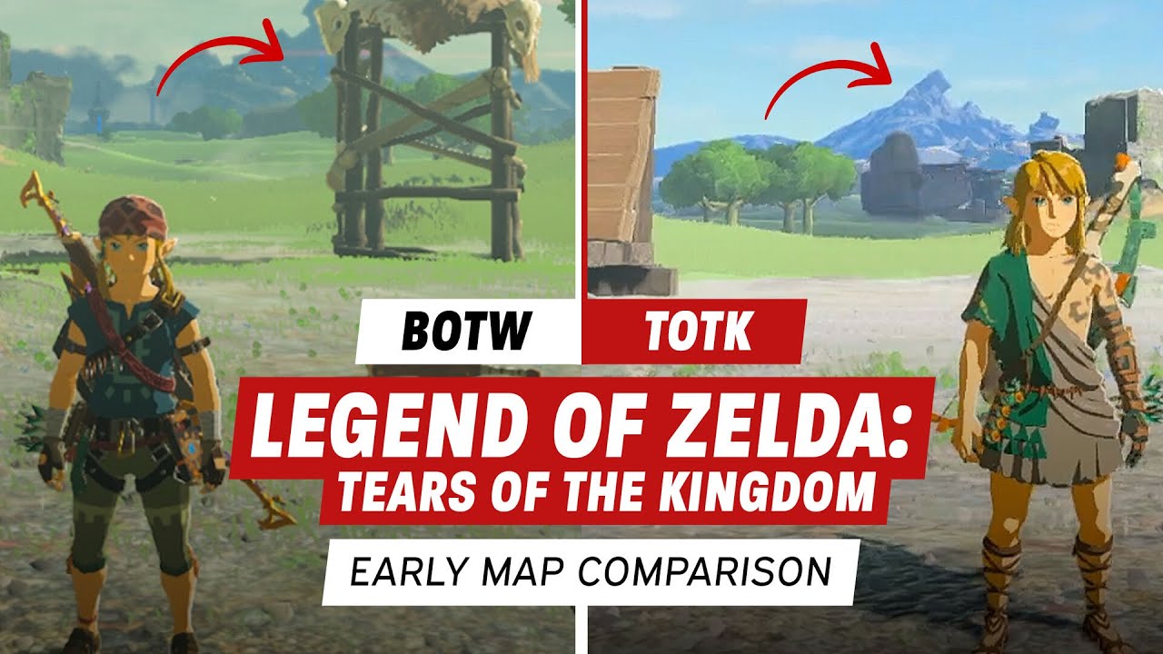 The Legend of Zelda: Tears of the Kingdom Early Map Comparison - Worksheets Library
