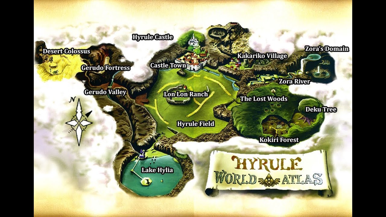 Ocarina of Time Map Compared to Breath of the Wild - Worksheets Library