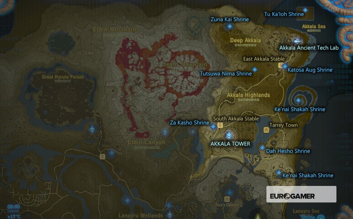 Zelda: Breath of the Wild Shrine locations, Shrine maps for all ... - Worksheets Library
