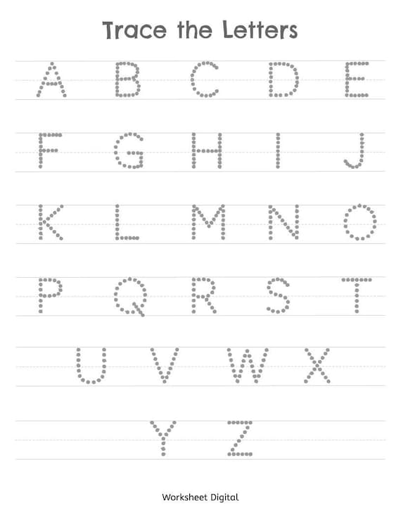 A-Z Alphabet Letter tracing Worksheet - Free Printable Worksheets ... - Worksheets Library