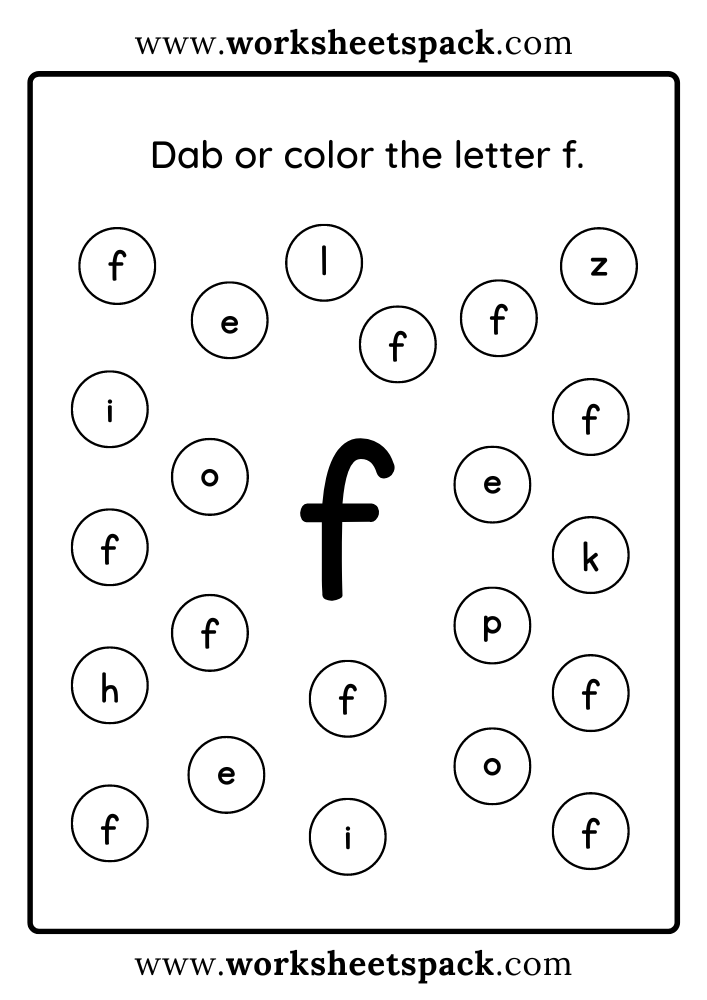 Letter F Sound Worksheets - Tree Valley Academy - Worksheets Library
