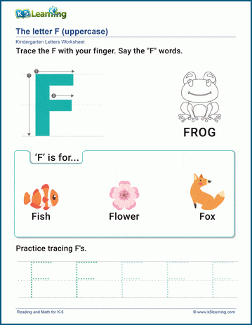 The Letter F Worksheet | Worsheets library - Worksheets Library