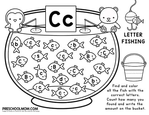 Alphabet Letter Recognition Worksheets - Preschool Mom - Worksheets Library