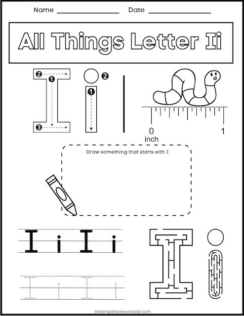15+ Letter I Worksheets: Free & Printable! - The Simple Homeschooler - Worksheets Library