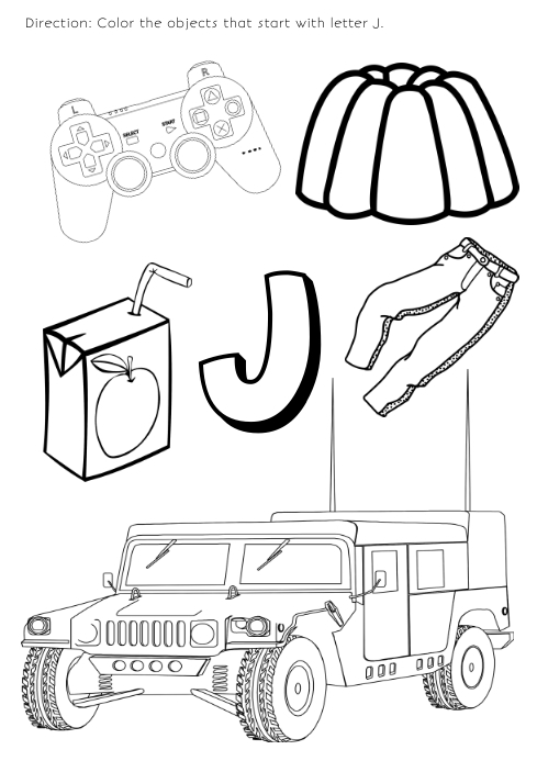 Free letter j coloring worksheet, Download Free letter j coloring worksheet png images, Free ...