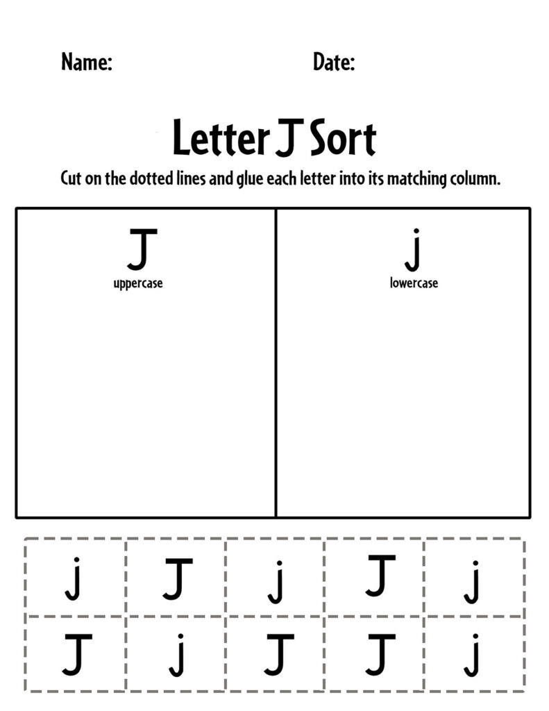 FREE Letter J Worksheets for Preschool! ⋆ The Hollydog Blog - Worksheets Library