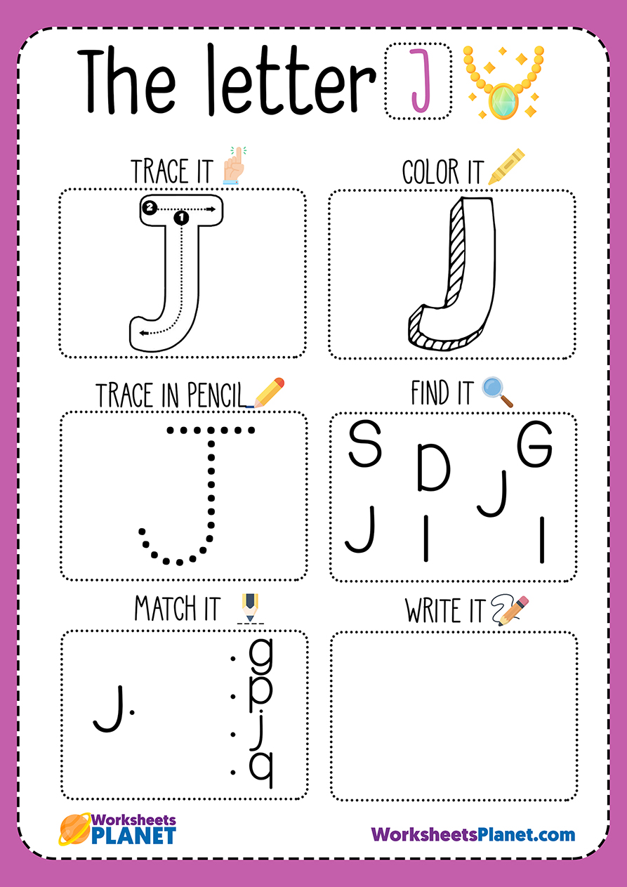 Letter J Preschool Printables - Preschool Mom - Worksheets Library