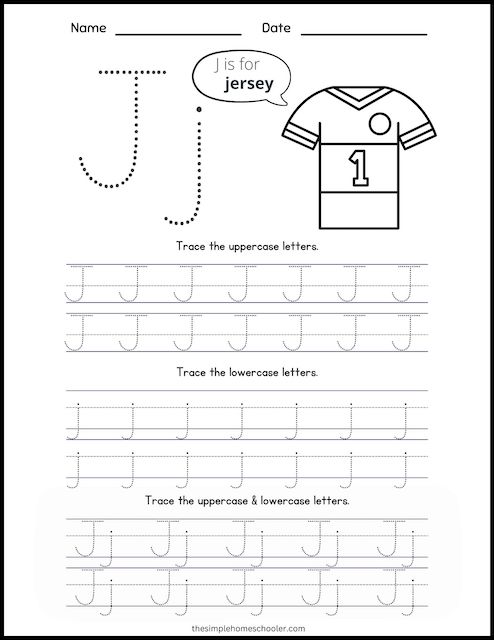 15+ Letter J Worksheets: Fun & Printable! - The Simple Homeschooler - Worksheets Library