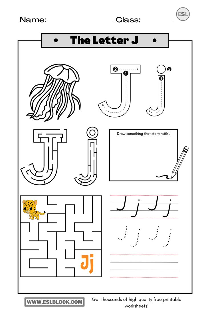 Letter J Worksheets - 15 Worksheets.com - Worksheets Library