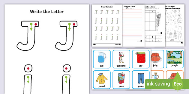 Letter J Worksheet and Activity Pack (teacher made) - Twinkl - Worksheets Library