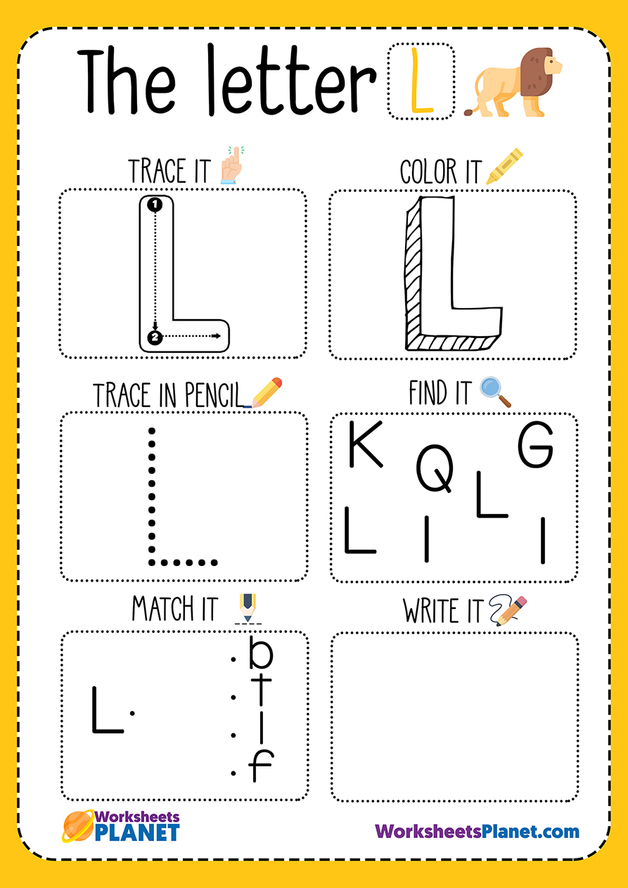 Free Printable Letter L Coloring Worksheet - Worksheets Library
