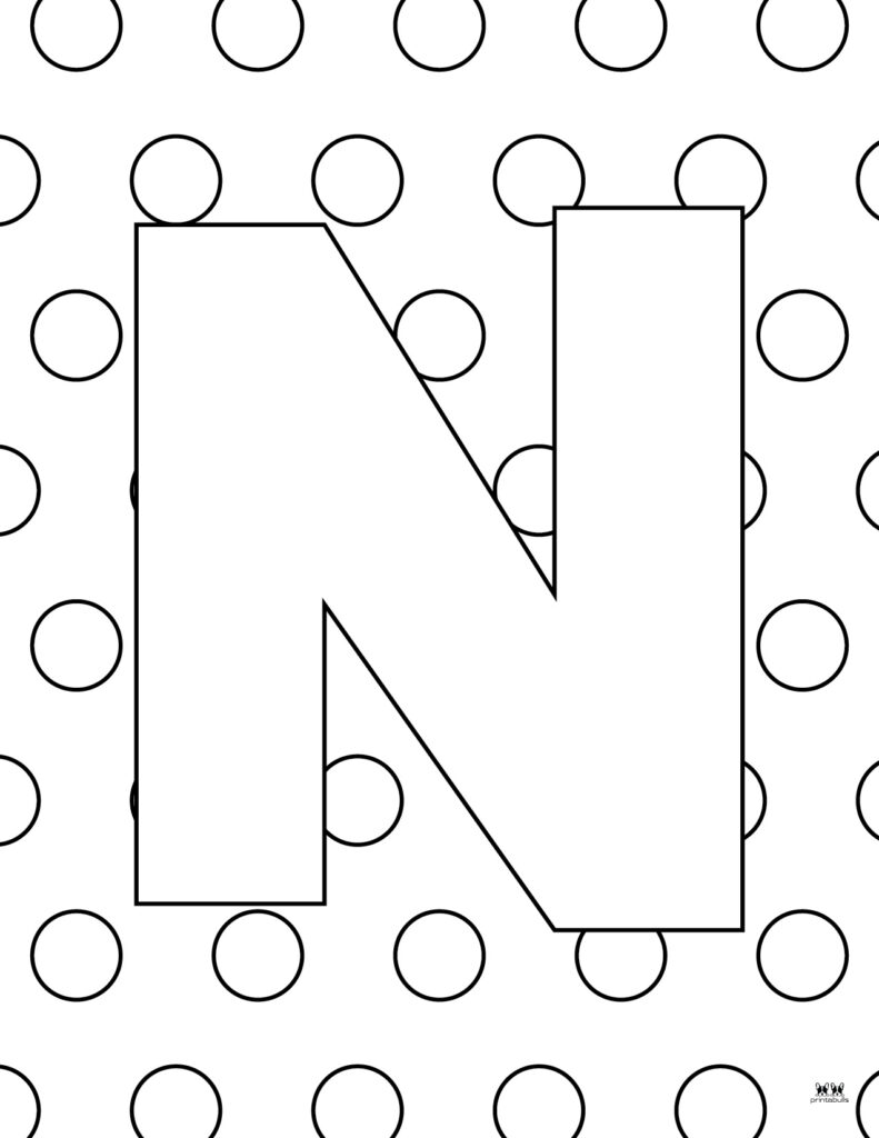 Letter N Coloring Pages - 15 FREE Pages | Printabulls - Worksheets Library