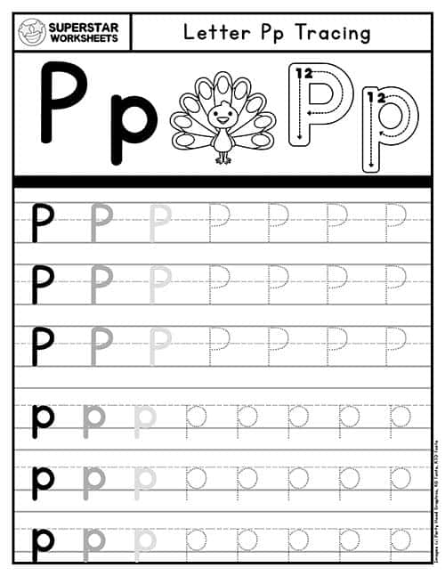 Free Letter P Tracing Sheets and Worksheets for Preschool | Letter ... - Worksheets Library