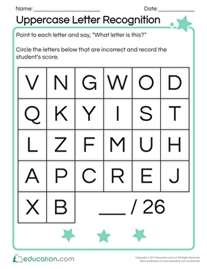 Letter Recognition Assessment - Worksheets Library