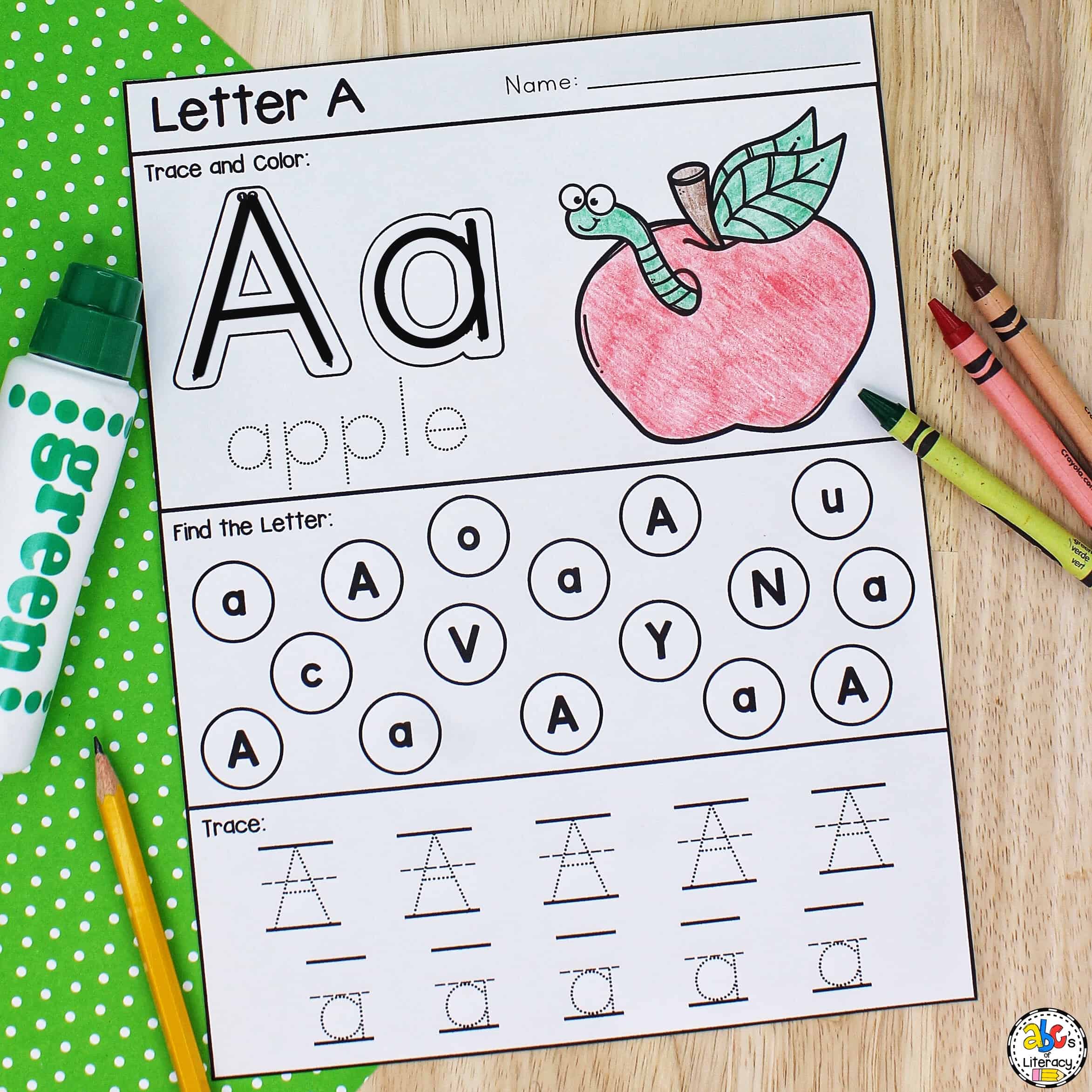 Letter A Printable: Preschool Worksheet for Letter Recognition - Worksheets Library
