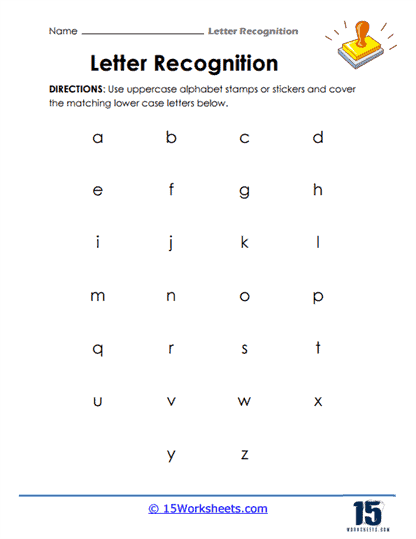 Letter Recognition Worksheets - 15 Worksheets.com - Worksheets Library