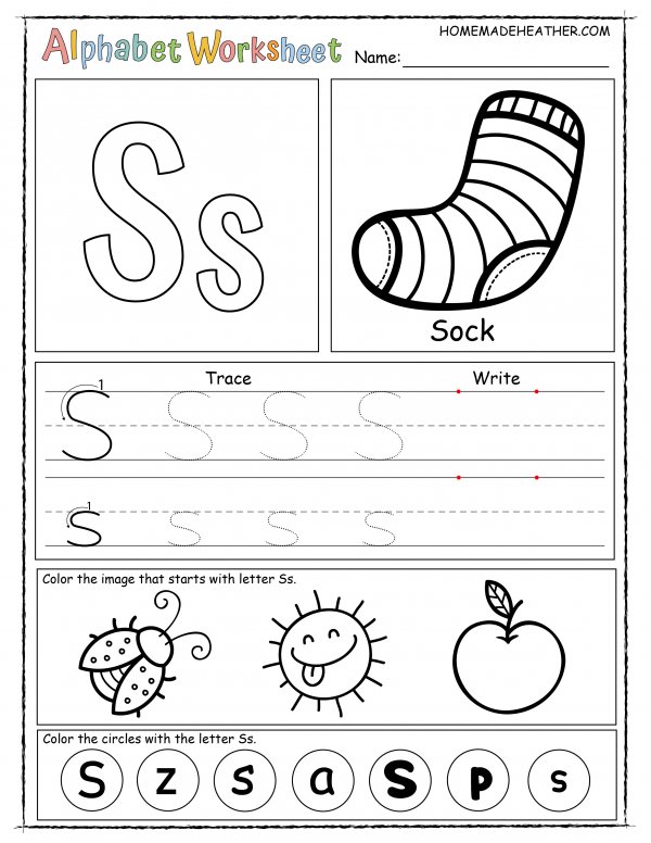15+ Letter S Worksheets: Free & Easy Print! - The Simple Homeschooler - Worksheets Library