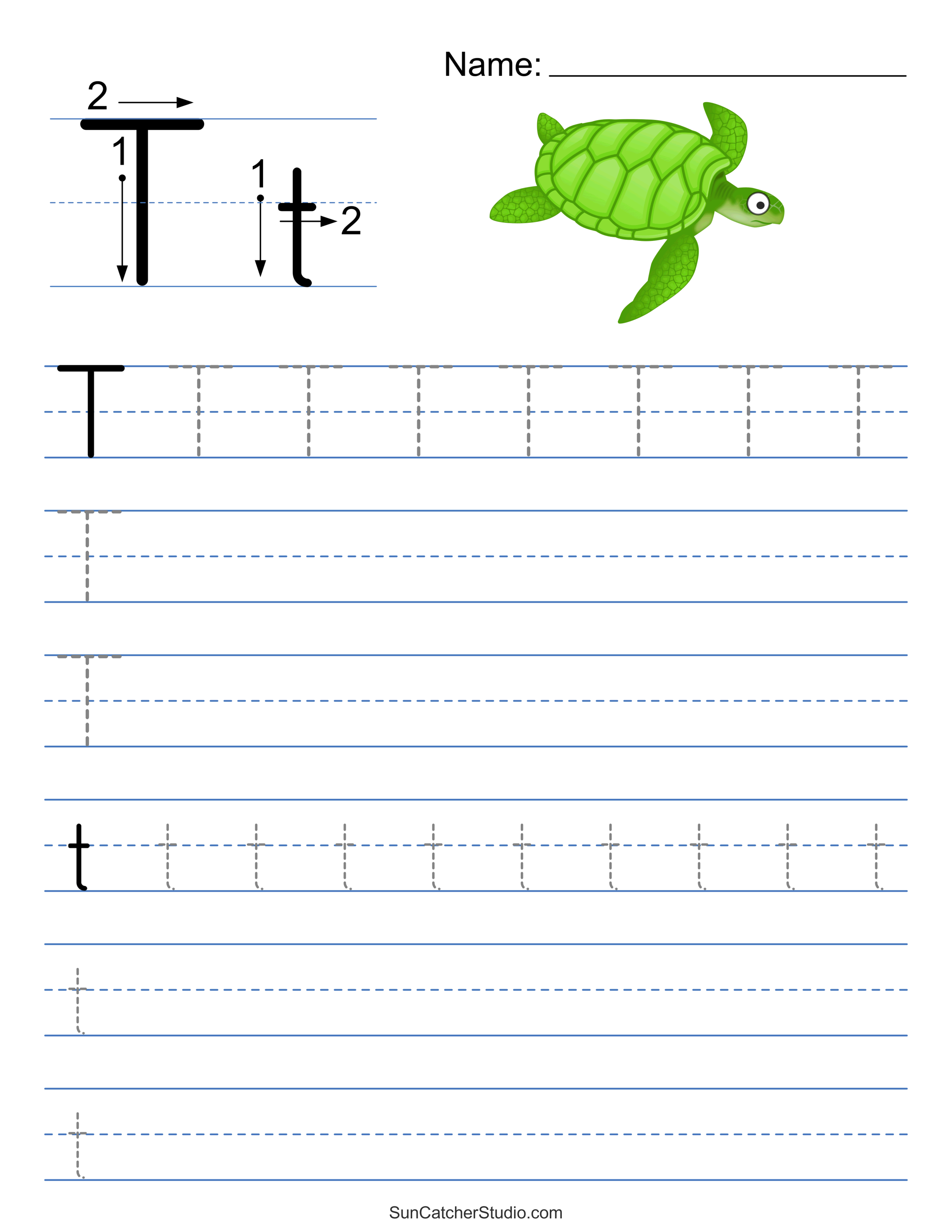 Letter T Preschool Printables - Preschool Mom - Worksheets Library
