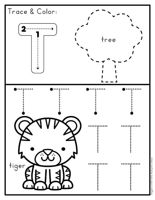 Letter T Preschool Printables - Preschool Mom - Worksheets Library