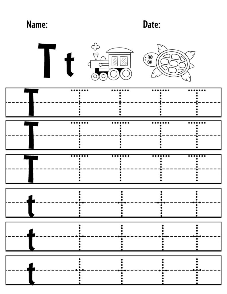 T Tracing Worksheet Tracing Pattern Worksheet Hi Res Stock Photography