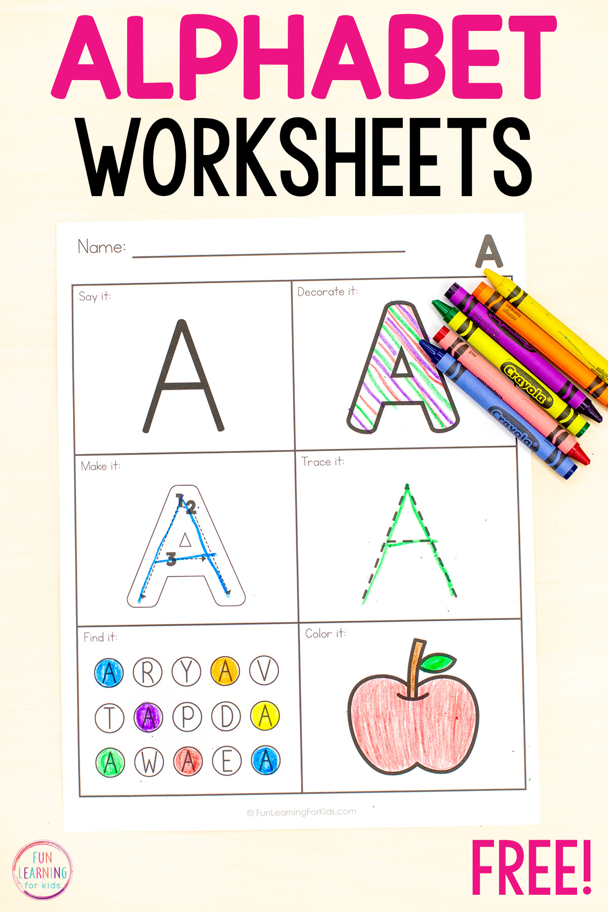 Alphabet Letter Recognition Worksheets - Preschool Mom - Worksheets Library